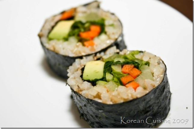 Korean Cuisine: Brown Rice Vegetable Rolls